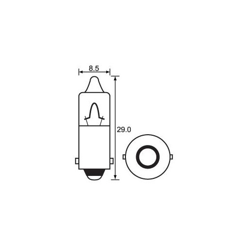 Bulb 12V 23W Mini Yellow (10)