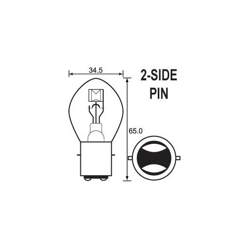 Bulb 12V 25/25W 2Pin (10)