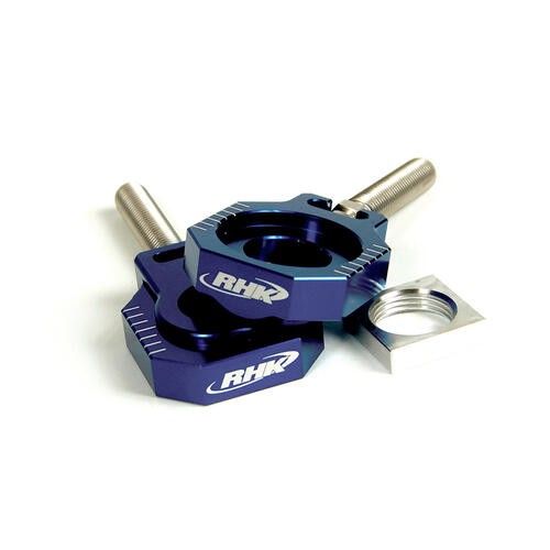 RHK Kawasaki (KXF 250-450 2004-2017) Blue Axle Blocks / Lollipop Style