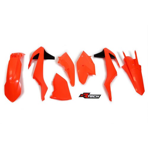 Rtech KTM Neon Orange Plastic Kit XC-W 250-350-450-500 2017-2019 (4 ...