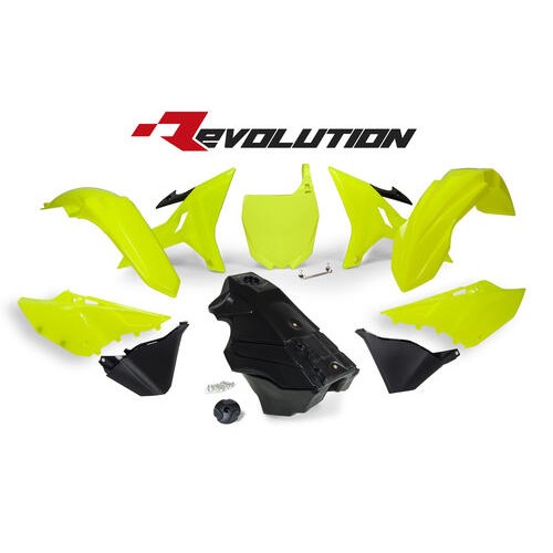 Rtech Revolution Yamaha Neon Yellow Plastic Kit WR 250 2016-2020 (with ...